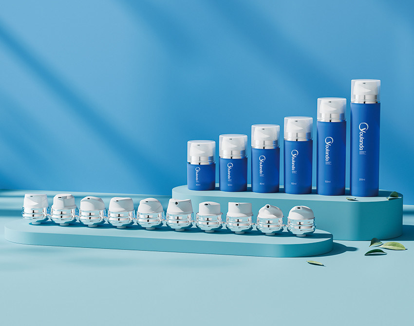 50ml 80ml 150ml Plastic Airless Bottle PP Airless Bottle Set With 10 ...